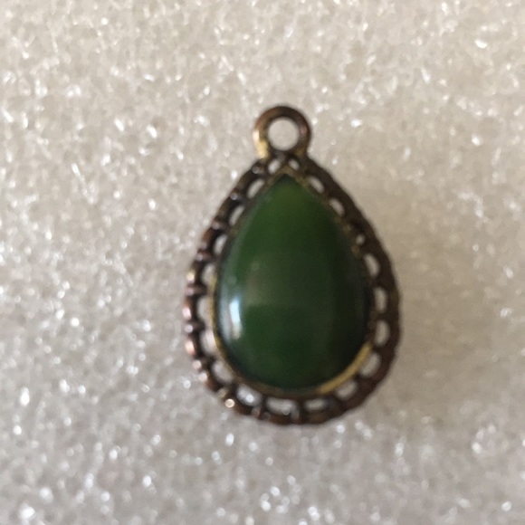 Vintage | Jewelry | Vintage Brass Jade Pendent | Poshmark